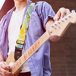 Snilety Funny Skull Design Guitar Strap Shoulder Belt for Bass Adjustable Guitar Strap for Electric Folk Guitar Comfort Guitar Belt Strap Pad