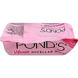 Pond's Vitamin Micellar Wipes For Dark Spots Brighten Rose Removes Waterproof Makeup 25 Wipes