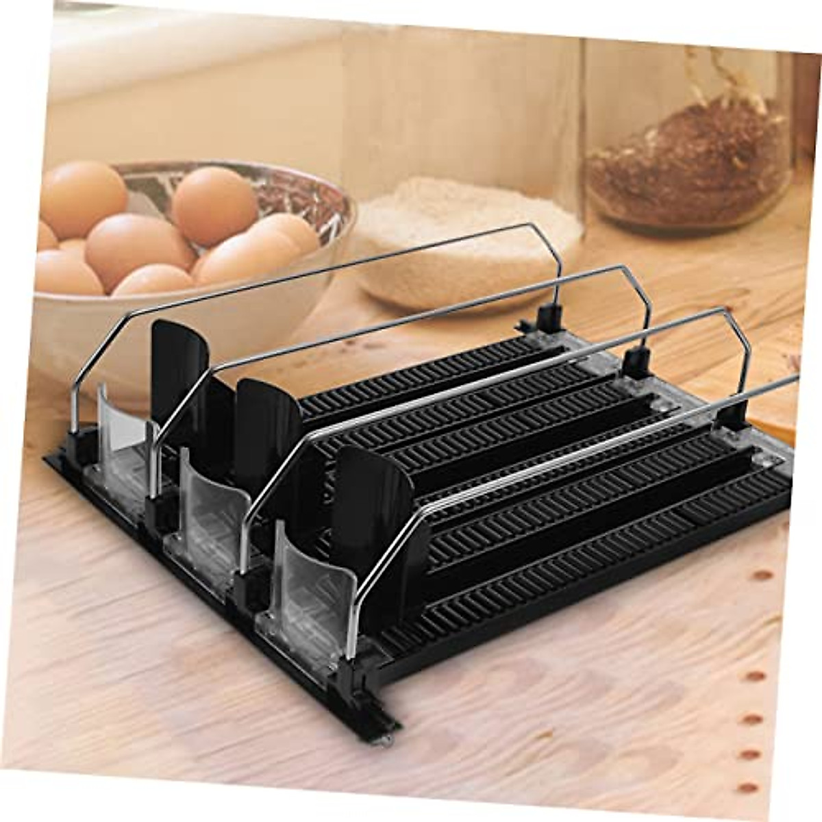 FUNOMOCYA 3pcs Drink Pusher A Vending Machine Mini Vending Machine Fridge Can Dispenser Drink Pusher Machine Shelf Drink Puller Beverage Shelf Glide Soda Bottle Abs Ball Freezer Organizer