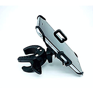 Ampcaddy Phone Holder with Clamp - Universal Cell Mount Holder for Bike, Boat, Car, Golf Cart and Stroller, fits iPhones, Samsung, Google, Motorola, LG, Lenovo Devices 4.1" - 6.2"