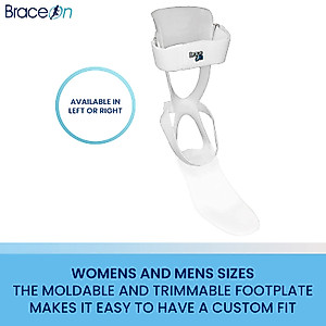 BraceOn AFO Drop Foot Brace - Swedish Ultra Lock Foot Drop Brace For Walking, Lightweight, Women, Left
