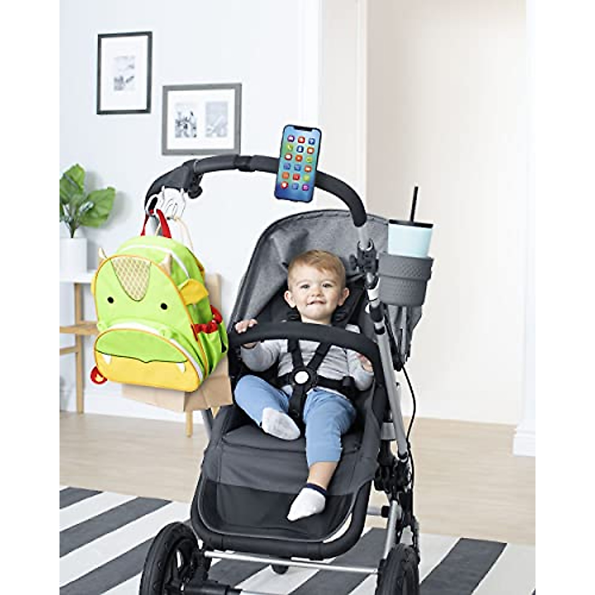 Skip Hop Universal Stroller Hook, Stroll & Connect, Grey (Discontinued by Manufacturer)