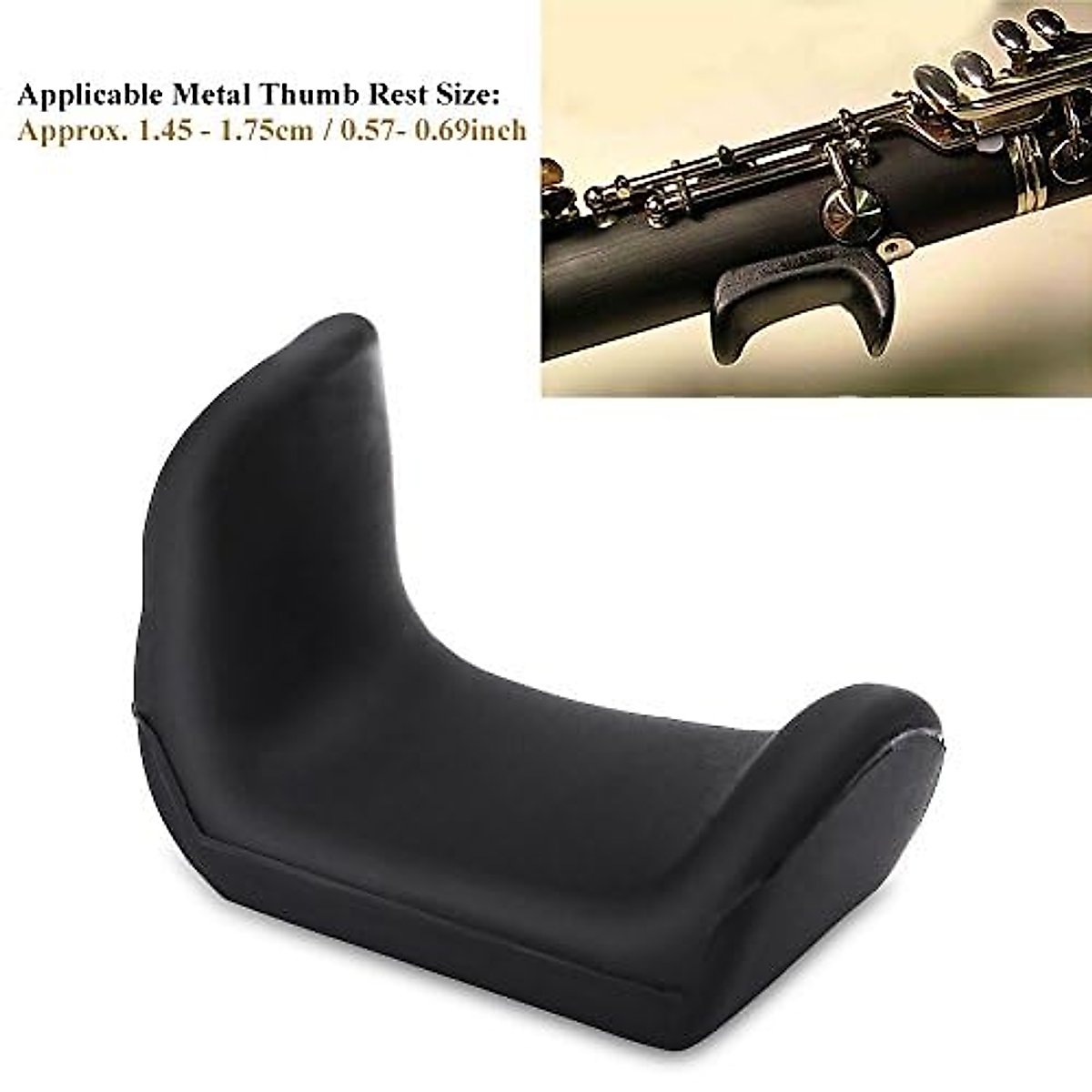 Thumb Rest Cushion, Rubber Clarinet Thumb Rest for Oboe Clarinet Instruments within 1.45-1.75cm(3.5mm)