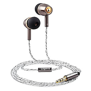 sephia SP1020 Earbuds in Ear Headphones Wired Earphones with Tangle Free Cord Case HD Bass Noise Isolating Ear Buds 3.5 mm Plug
