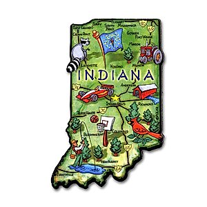Indiana Artwood State Magnet Collectible Souvenir by Classic Magnets