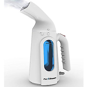 PurSteam Handheld Steamer for Clothes - Portable Garment Wrinkle Remover for Travel and Home Use - Fast Heating with Auto Shut Off and Leak Proof Design [Upgraded Version]