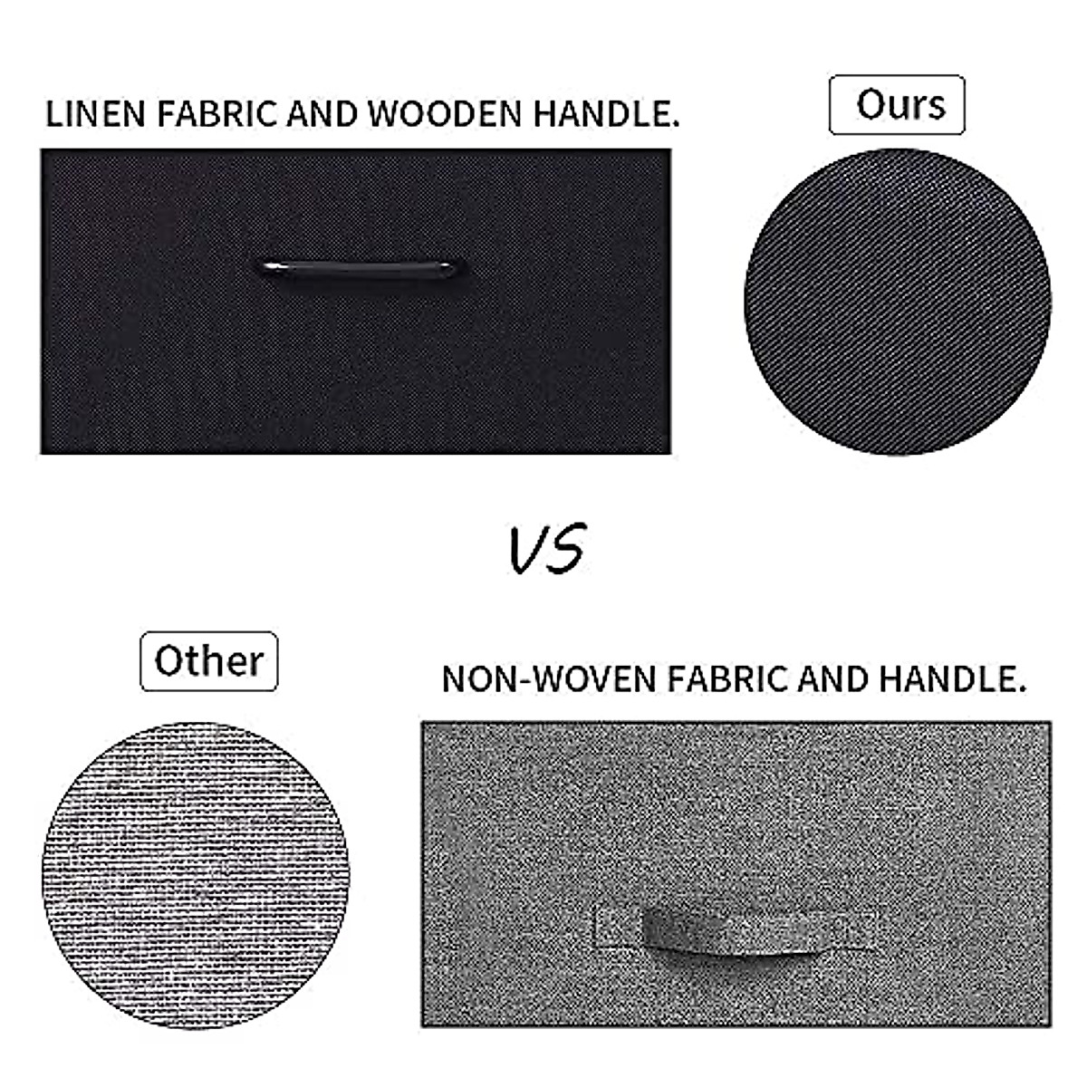 EKNITEY 3 Drawers Nightstand, Small Dresser Chest Sturdy Side End Table with Fabric Drawers and Wheels for Bedroom, Living Room, Office, Closet