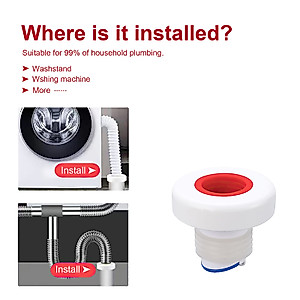 YMSdrain Drain Tube Hose Seal with Magnetic Odor-proof Valve Deodorant Silicone Plug Sealing Plug Sewer Seal Effective Odor-proof Adapter for Sealed Drain Coupling(not for washing machine)