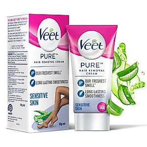Veet Silk & Fresh Hair Removal Cream, Sensitive Skin - 50 g