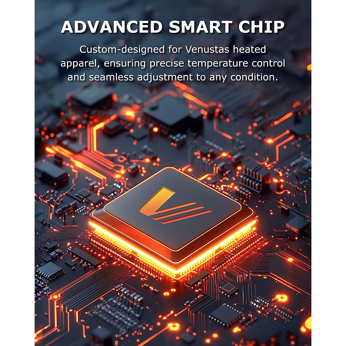 Venustas Unisex Dual-Control Heated Jacket, Water-resistant Heated Coat for Women and Men with Battery Included