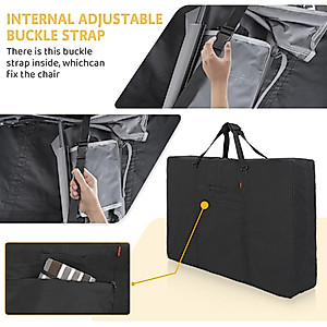 WELIDAY Large Chair Storage Bag for Folding Longue Chair, Heavy Duty Zero Gravity Chair Cover, 900D Carrying Case for Beach Chair, Director Chair, Folding Wheelchair (2 Pack)