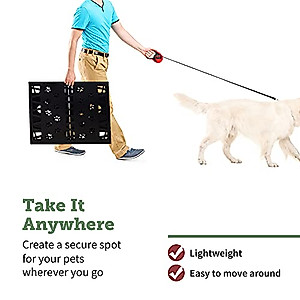 Free Standing Pet Gate | Pet Gate for Small Dogs | Free Standing Dog Gate for Stairs | Freestanding Dog Gates for Doorways | Freestanding Pet Gates for Dogs | Width 23.5-47 inch | Height 18.75 inch