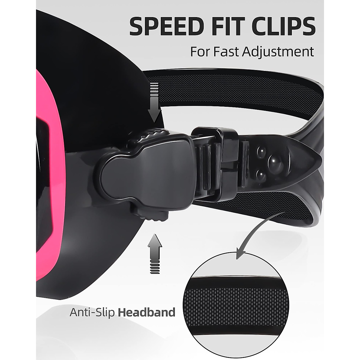 EverSport Swim Goggles Adult with Nose Cover for Women Men No Leak, Clear Wide View Diving Scuba Mask Open Water Pool Swimming Goggles Silicone Shower Goggles Youth Snorkel Junior Nose Goggles