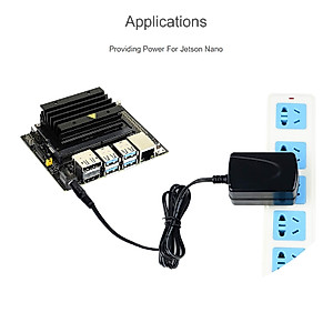 waveshare Power Supply for Jetson Nano,100-240V 0.8A AC to DC 5V 4A Power Adapter Converter for Jetson Nano, DC Jack Output OD 5.5mm ID 2.1mm