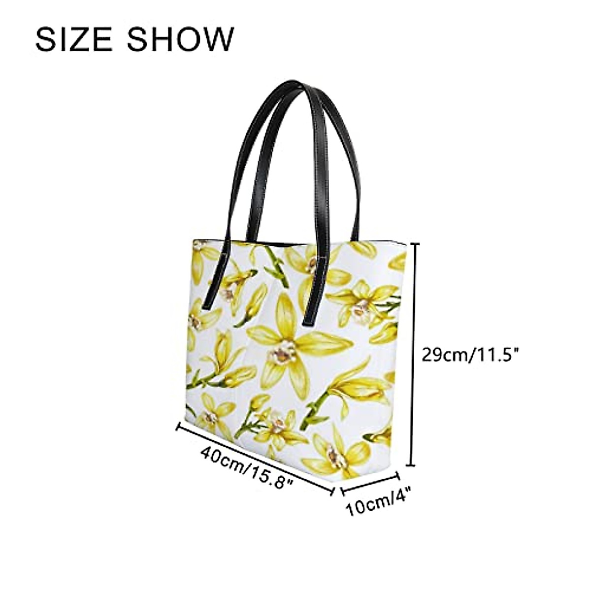 Fashion Tote Handbags Women's Soft Tote Shoulder Bag for Women Work Shopping Top Handle Satchel Bags, 15.8×4×15.4 inches,Narcissu
