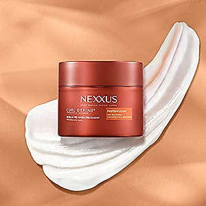 Nexxus Curl Define Pre-wash Hair Treatment for Curly & Coily Hair Hair Mask Deep Conditioner with Castor Oil 8 oz