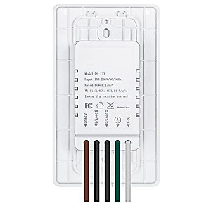 Nexete Smart Wi-Fi Double Light Switch, 2 in1 Single Pole Switch Compatible with Alexa Google Assistant & IFTTT,Remote Control, Timing Function No Hub Required (1-Pack Double Smart Switch)