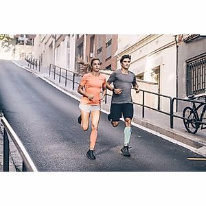 CEP Women's Compression Run Sleeves Calf Sleeves 3.0, Rose/Light Grey IV