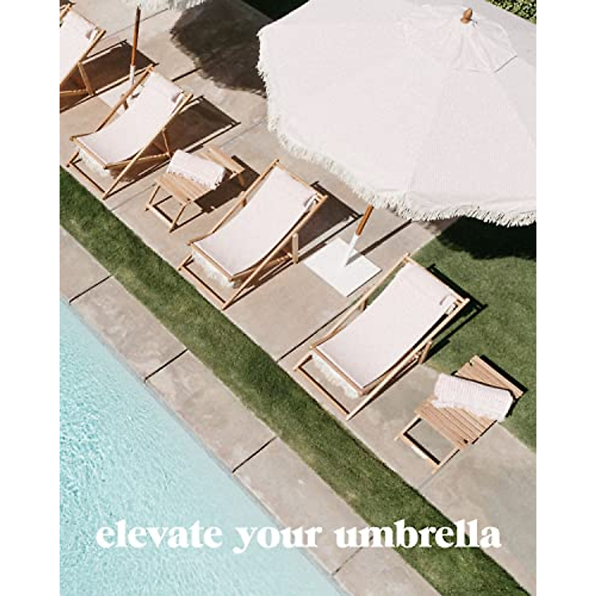 Business & Pleasure Co. Classic Patio Umbrella Base - Fits up to 6' Patio & Beach Umbrellas - Heavy Duty Square Metal Umbrella Stand Outdoor Base - White, 35 lbs