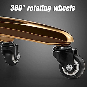 LWBLJX Rolling Bar Stool on Swivel Wheels Beauty Salon Counter Chair, Waterproof PU Leather Seat & Metal Frame, SGS Air Rods Adjustable Lifting 44-59 cm(Color:Blue)