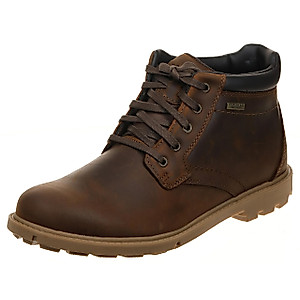 Rockport mens Rugged Bucks Waterproof chukka boots, Boston Tan, 9 US