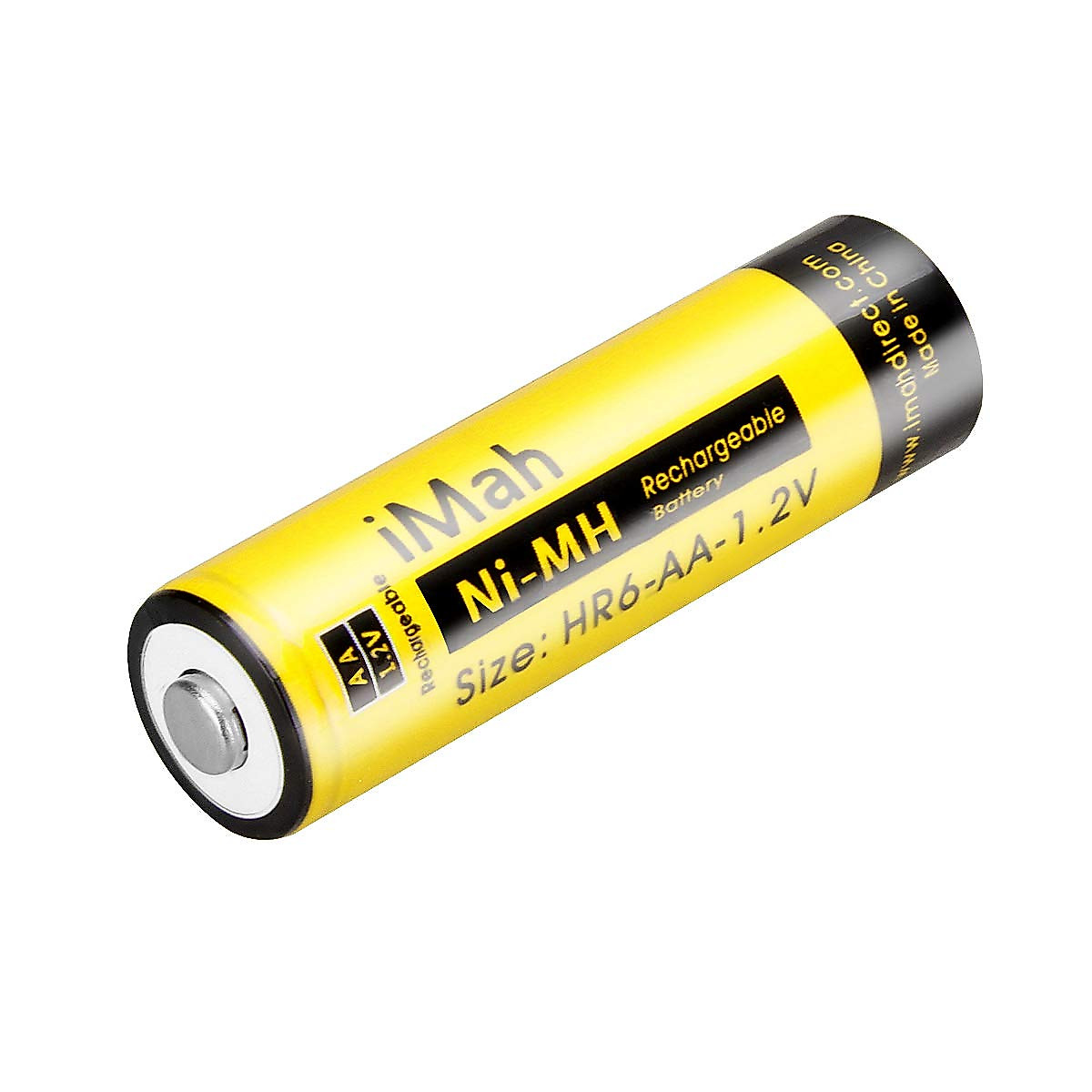 iMah HR6 AA rechargeable batteries Ni-MH 1.2V 1800mAh for Flashlight Remote Control Car Toys Clock, also Compatible with Panasonic BK-3MCCA8BA BK-3HCCA8BA BK-3MCCA4BA BK-3HCCE4BE, 8-Pack