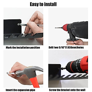 Gavinjitao Tonal Accessories Floating Shelves,Gym Rack Wall Mount Organizer with Hooks Home Gym Accessories Workout Equipment Storage Rack T Lock Adapters Hanger