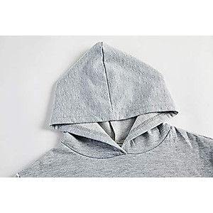 Meikulo Kids Girls 2 Piece Outfits Crop Tops Hoodies Cute Long Sleeve Fashion Sweatshirts and Solid Sweatpants 3-14 Years