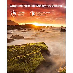 XGIMI Aura 4K UHD Ultra Short Throw Laser Projector for Home Theater, 2400 ANSI Lumens, 80% DCI-P3 & 90% Rec.709, HDR10, 60W Harman Kardon Speakers, Android TV 10.0, Wireless Casting