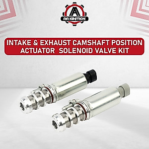 Intake and Exhaust Camshaft Position Actuator Solenoid Valve Kit, Replaces 12655420, 12655421, Compatible with Chevy, GMC 2.0, 2.2, 2.4L - HHR, Cobalt,Equinox, Malibu, G6 and other GM Vehicles