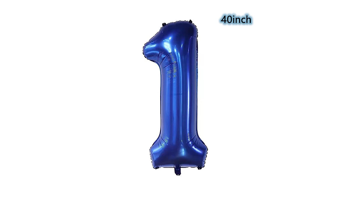 Navy Blue 40" Number 1 Balloon for Birthday Parties