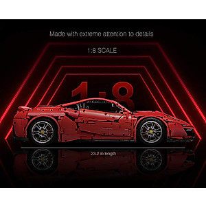 dOMOb Italian Super Car Building Kit – Innovative Stem Toys for 14+ Age Teens & Adults – Realistic Model 1:8 Simulated Build – Original MOC Design – 3236 Pieces or Blocks – for Hobbyist, Collector