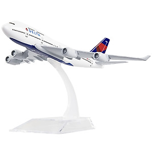Busyflies Model Airplane 1:400 Diecast Airplanes Model Aircraft Metal Delta 747 Plane Alloy Model for Birthday Gift