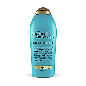 OGX Renewing + Argan Oil of Morocco Hydrating Hair Conditioner, Cold-Pressed Argan Oil to Help Moisturize, Soften & Strengthen Hair, Paraben-Free with Sulfate-Free Surfactants, 25.4 Fl Oz (Pack of 4)
