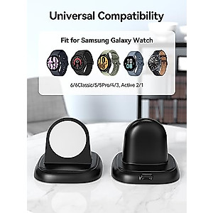 LVFAN for Samsung Galaxy Watch Charger, Fast Charging Smart Watch Charger Magnetic Dock, Charger Accessories Charging Station for Samsung Galaxy Watch 6/6 Classic/5 Pro/5/4/4 Classic/3, Active 2/1