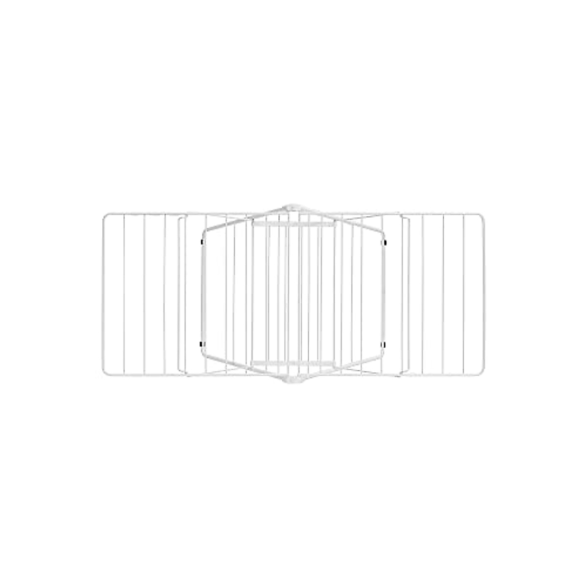 Brabantia HangOn Laundry Drying Rack (20m / Fresh White) Compact, Foldaway, Adjustable Indoor Stainless Steel Clothes Horse