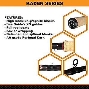 Dobyns Kaden Series Rods, 7ft1in, 1pc. 10-17lb, 1/4-3/4oz, Med/HVY Power Fast Action, KD 713C