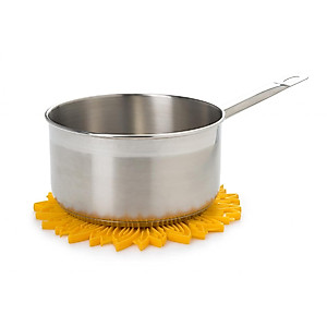 Charles Viancin Silicone Sunflower Trivet/Counter Protector, 6-Inch, Yellow