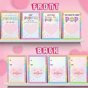 WODMAZ Valentines Day Gifts for Kids, 28 Pack Valentines Day Cards with Heart Pop Fidget Toys for Valentine Party Favors, Valentine Classroom Exchange Prize Supplies, Valentine's Greeting Cards