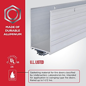 M-D Building Products 68593 1-3/4x36-Inch Aluminum Weatherstrip Door Bottom with Mill/Vinyl Finish