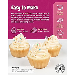 APRON HEROES - Organic Cake Mix, Vanilla, No Artificial Flavors, Homemade Taste, Delicious, Organic, & Natural Ingredients, Baking Mix, Cupcake Mix and, Cake Mix, Organic Food, ADVENTUROUS VANILLA - Pack of 1