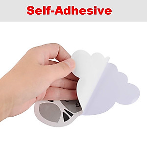 30 Pairs Floor Stickers Self-Adhesive Floor Decals Social Distance Footprint Stickers for Nursery Bedroom Living Room, 2 Colors (Style A)