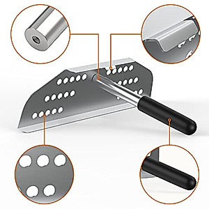 Pizza Ovens Door for Ooni Koda 12 Gas Pizza Oven, Heavy Duty Outdoor Pizza Oven Wind Guard with Handle & Ventilation Holes, BBQ Grill Accessories for Roast Meat, Fish or Steak