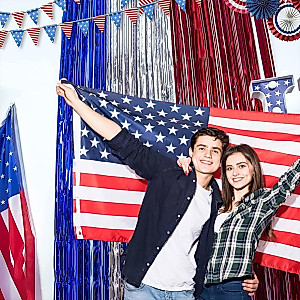 Black Gold Foil Fringe Curtains for Birthday Party 2 Pack 3.2ft x 8.2ft Tinsel Streamers Fringe Backdrop Curtains for Graduation Decorations Class of 2024 Baby Shower Birthday Decoration