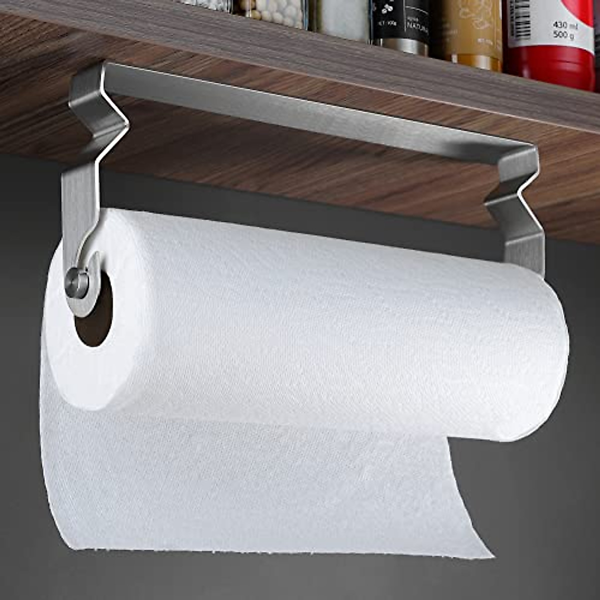 Adhesive Paper Towel Holder Under Cabinet - Saves Limited Counter Space, Easy to Install, Perfect for RVs, Campers, Travel Trailers