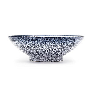 Moon Market 9-inches Large Ceramic Japanese Ramen Bowl Set of 2, Blue