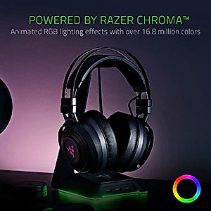 Razer Nari Wireless 7.1 Surround Sound Gaming Headset: THX Audio, Auto-Adjust Headband & Swivel Cups, Chroma RGB, Retractable Mic, For PC, PS4, PS5, Black