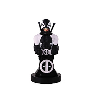 Exquisite Gaming: Deadpool Back in Black: Deadpool Venom - Original Mobile Phone & Gaming Controller Holder, Device Stand, Cable Guys, Licensed Figure