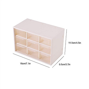 Fdit 9 Ders Multi Desktop Storage Box Cosmetics and Jewelry Storage Organizer Case Hardware and Craft Cabinet(1#)