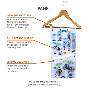 2 Panels by KIT XCHANGE Hanger Binder Storage System Planner Beads Scrapbooking Hook Loop